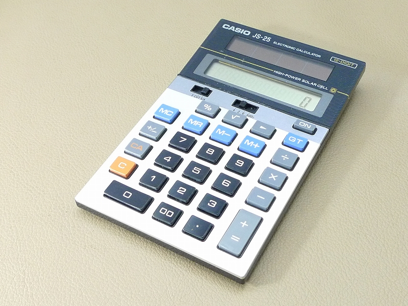 Yahoo!オークション - 301341 2 CASIO カシオ JS-25 加算式電卓